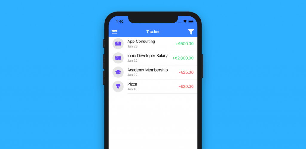 Personal Finance Project Ionic Academy Learn Ionicionic Academy Learn Ionic