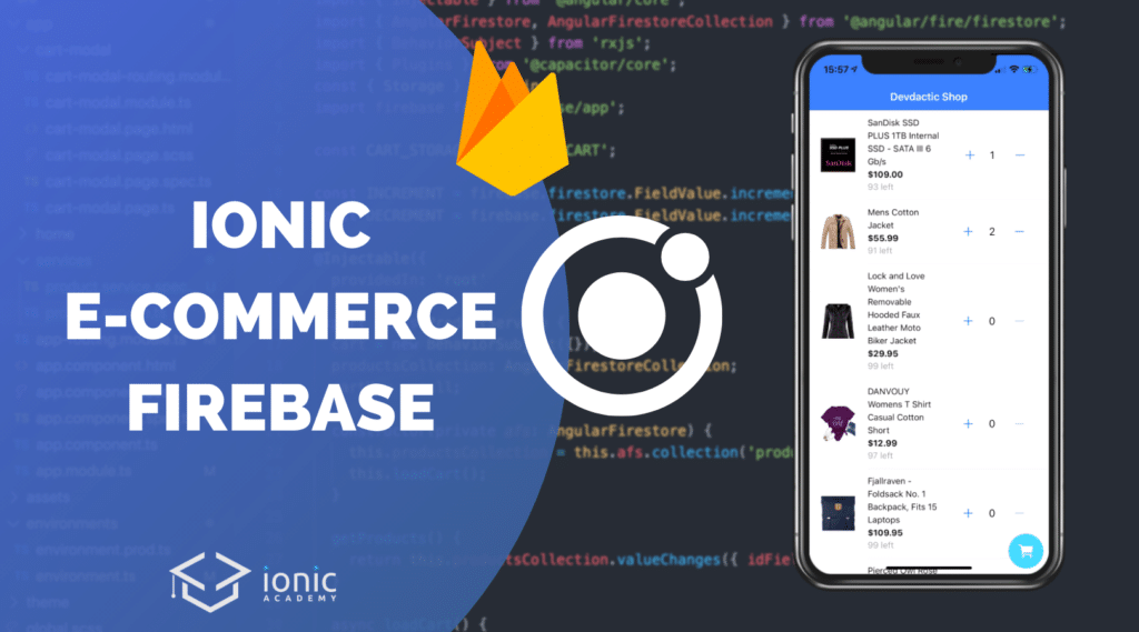 Ionic E Commerce Firebase Ionic Academy Learn Ionicionic Academy