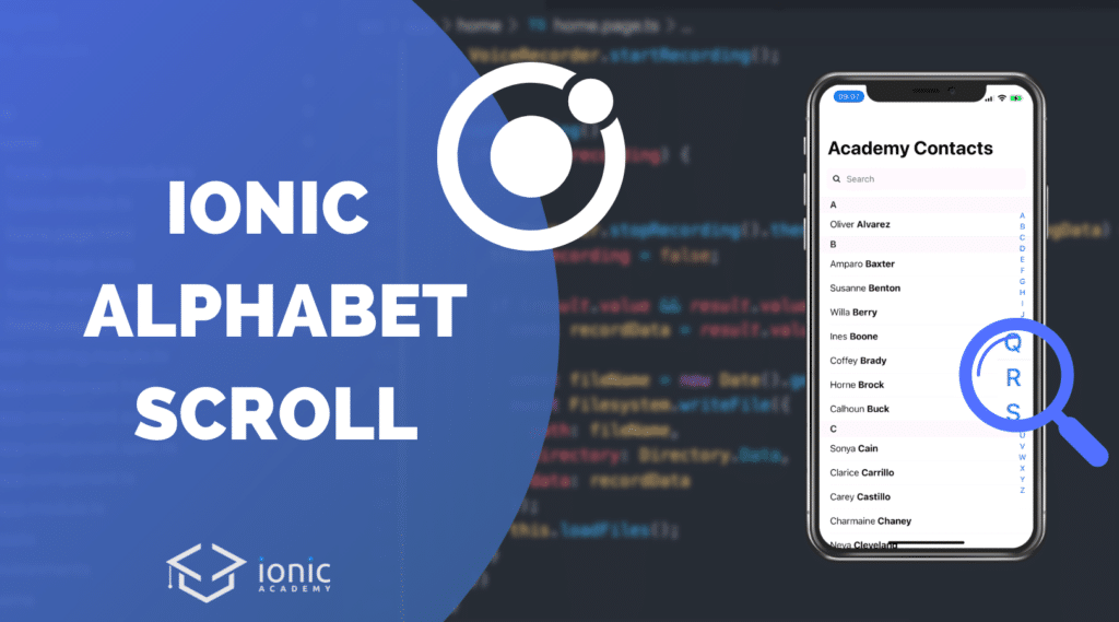 Ionic Alphabetical Scroll Ionic Academy Learn Ionicionic Academy Learn Ionic