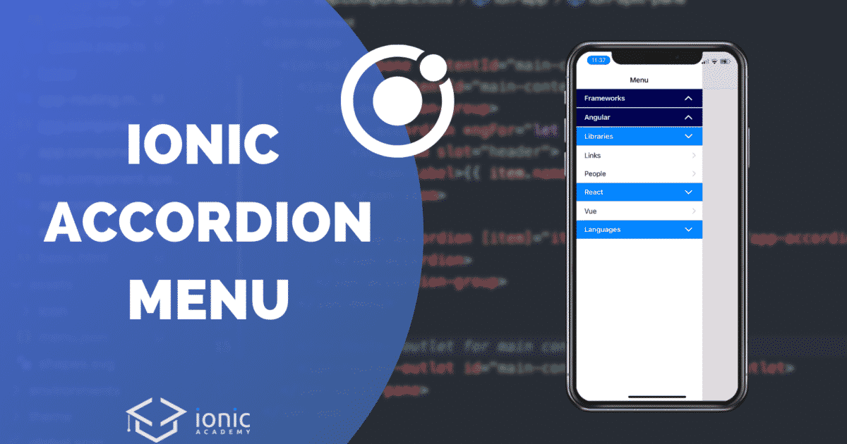 How To Create An Ionic Side Menu With Accordion Items V6 Ionic Academy Learn Ionicionic